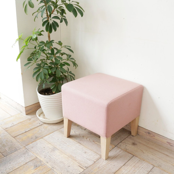【1点物・アウトレット品】1 seater Amuse Bench seat40（ NA × ピンク ） 椅子（チェアー）・スツール ...