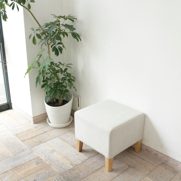 【1点物・アウトレット品】1 seater Amuse Bench seat40（ NA × ホワイト ） 椅子（チェアー）・スツール ...