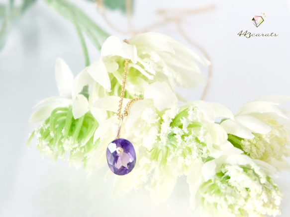 アメジストの14Kgfキャンディネックレス - ゴールドフィルド, 一粒ネックレス, パープル ネックレス・ペンダント 443carats ...