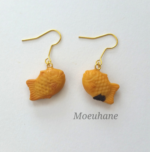 たい焼きピアス ピアス（フック・チェーン） もゆもゆ 通販 5652002｜Creema(クリーマ)