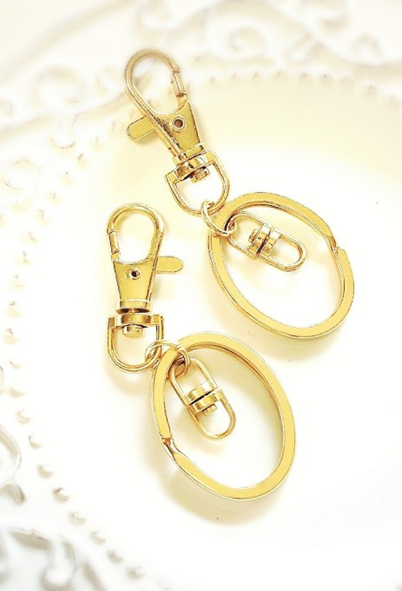 【再入荷】3個セット♪オーバル型キーホルダー♪キーホルダー・リング♪ハンドメイド用 金具・チェーン BCBG-mercerie- 通販 ...