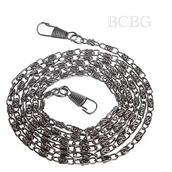 ハンドバッグチェーン バッグストラップ ブラック カルトナージュ 財布 携帯斜め掛けストラップ 金具・チェーン BCBG-mercerie ...
