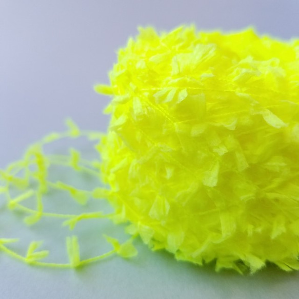B79「リボンヤーン(ネオンイエロー)」素材糸 引き揃え糸 糸・ミシン糸 Lola patti 通販 4995243｜Creema(クリーマ)