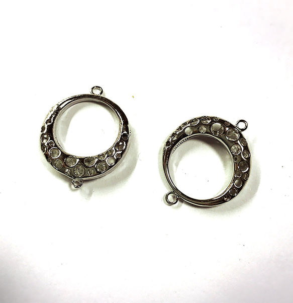 【2個1ペア】 真鍮製 動くストーン入カン付き♡透かしリングパーツ 金具・チェーン 資材屋 beauciel 土日祝休み 通販 3990494 ...