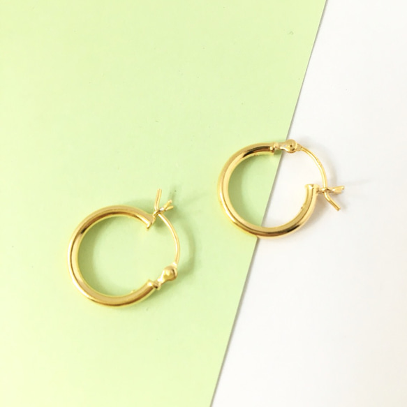 14KGF small Hoop Pierce ピアス（フープ） EL SHADDAI 通販｜Creema(クリーマ) 2770919