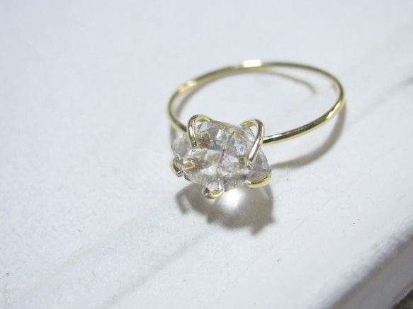 sv925（14kgp）*ハーキマーダイヤモンドリング（＃16） 指輪・リング K＆N 通販 6715911｜Creema(クリーマ)