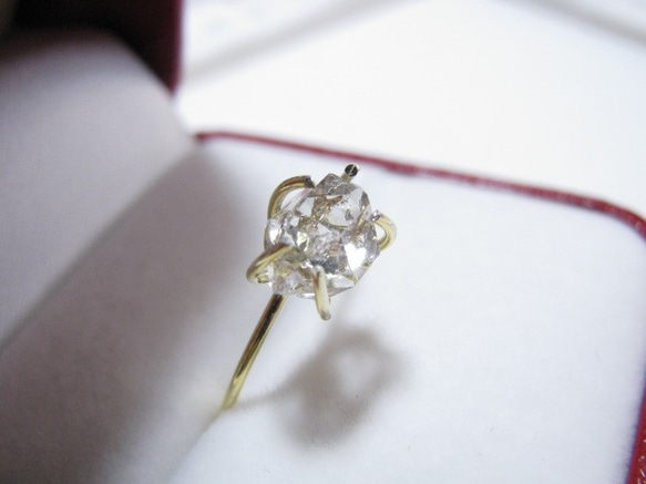 sv925（14kgp）*ハーキマーダイヤモンドリング（＃16） 指輪・リング K＆N 通販 6715911｜Creema(クリーマ)