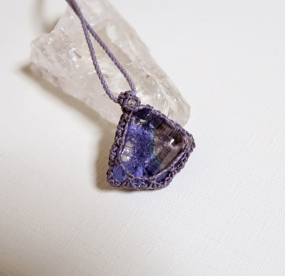 パープルガーデンクォーツのマクラメペンダントpenta ネックレス・ペンダント LOTUS 通販 3330052｜Creema(クリーマ)