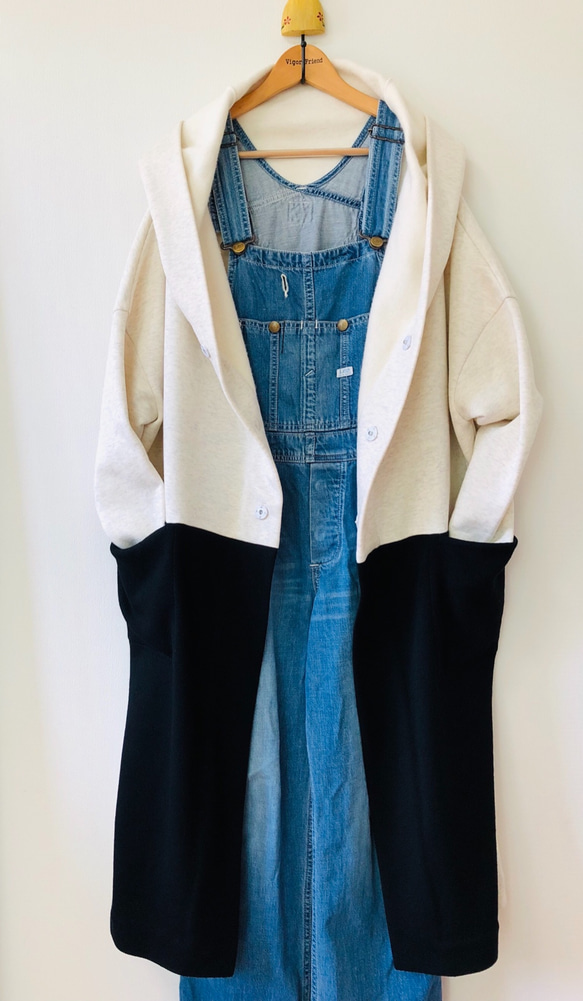 春★国産 コットン100% 上質天竺ニット 配色ロング カーディガン★一枚限定 カーディガン Sorriso Vita 泉 通販 ...