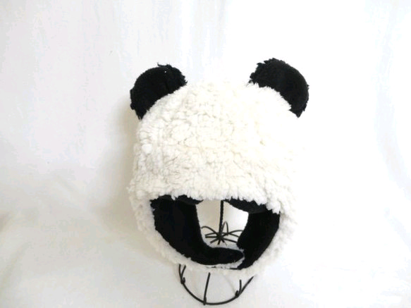 パンダ耳あて帽子 50 値下げサービス品 帽子(ベビー・キッズ) CROWN BEAT 通販 1421808｜Creema(クリーマ)