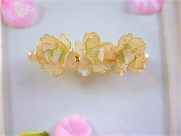 (再販)八重桜のバレッタ W125 バレッタ Sky Bouquet 通販｜Creema(クリーマ) 5448124