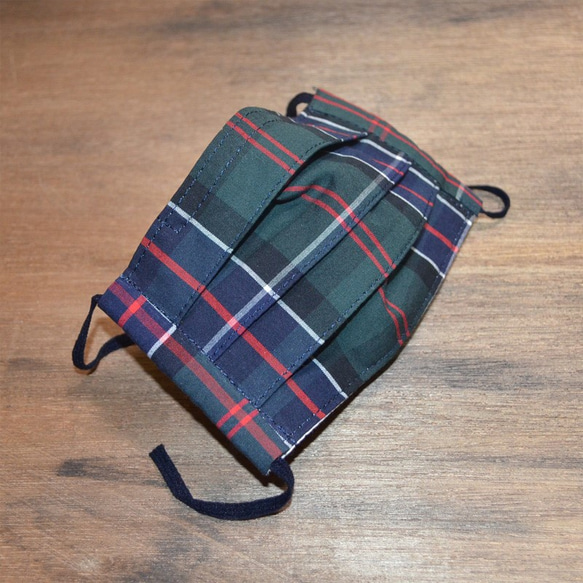 タータンチェック｜グリーン｜ワイヤー入りプリーツマスク｜内側もオーガニックコットン その他ファッション GIUZIN〜自由人 通販 ...