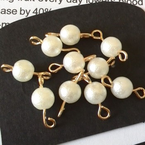 9ピン付きコットンパール風 / 10コ パール Piacere 通販｜Creema(クリーマ) 2119494