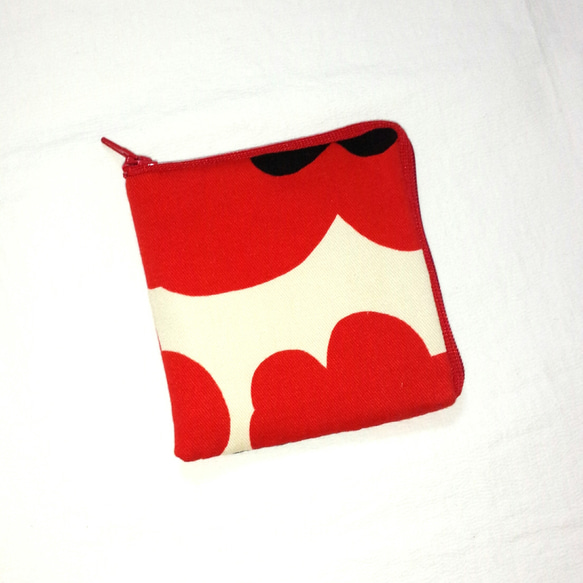 軽ふわ財布コンパクト レッドフラワー その他ミニ財布・コンパクト財布 polabear-bc 通販 2397663｜Creema(クリーマ)