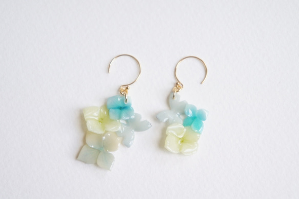 淡い色の紫陽花 ピアス/イヤリング 036 ピアス（フック・チェーン） OVCE 通販｜Creema(クリーマ) 11602053