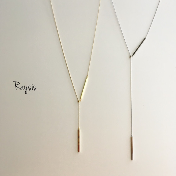 Raysis Tokyo【揺れる想い】メタルバーY字ロングネックレス ネックレス・ペンダント Raysis Tokyo 通販 2403014 ...
