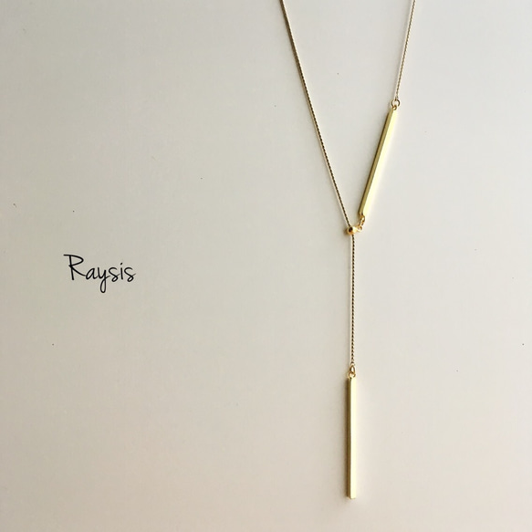 Raysis Tokyo【揺れる想い】メタルバーY字ロングネックレス ネックレス・ペンダント Raysis Tokyo 通販 2403014 ...