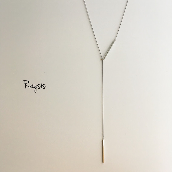 Raysis Tokyo【揺れる想い】メタルバーY字ロングネックレス ネックレス・ペンダント Raysis Tokyo 通販 2403014 ...