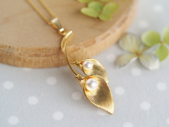 14kgf＊パール ブルーム ロングネックレス（50cm） ネックレス・ペンダント Poette －ポエット－ 通販｜Creema(クリーマ ...