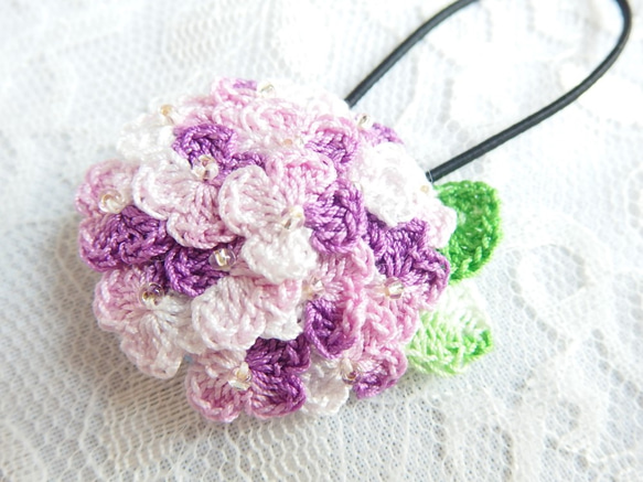 小さな紫色の紫陽花のヘアゴム ヘアゴム 悠名 通販 9611643｜Creema(クリーマ)