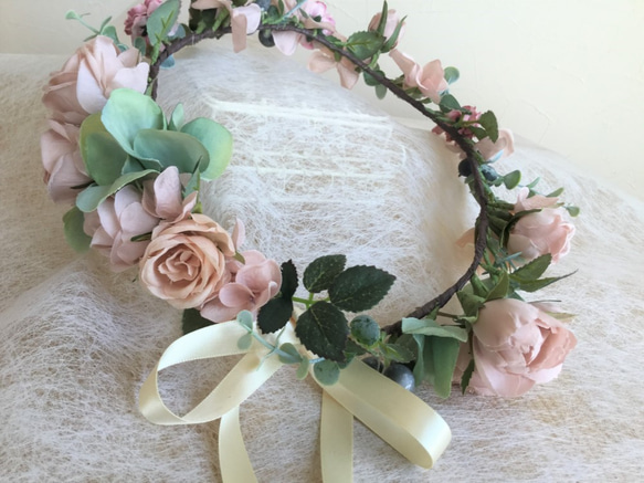 アンティークローズの花冠 ヘッドドレス（ウェディング） アトリエRoseMary 通販｜Creema(クリーマ) 3972381