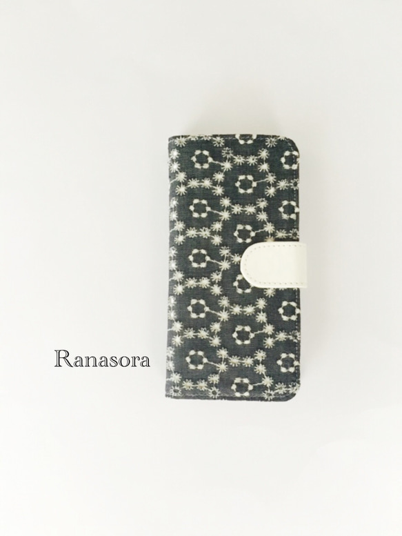手帳型ダンガリーレースiPhoneケース iPhoneケース・カバー Ranasora 通販｜Creema(クリーマ) 3980955