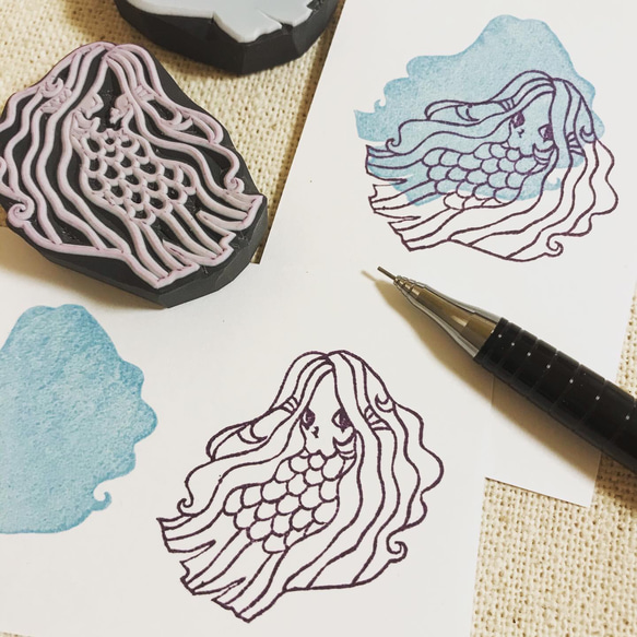 たゆたうアマビエ様はんこ はんこ・スタンプ miya 通販｜Creema(クリーマ) 9529231