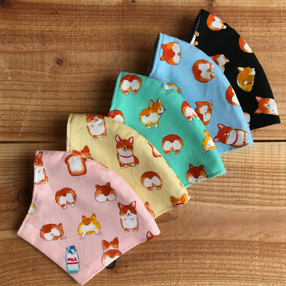 口元に張り付かず息がしやすいコーギー柄の立体マスク 普通サイズ M コーギー 犬柄 パン 夏マスク shabby-chick 通販 ...