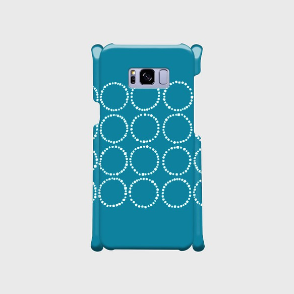 タンバリン柄 ＜ターコイズ＞ Galaxy S9 等 大サイズスマホ対応 ハードケース ＊ミナペルホネン＊ スマホケース・カバー ...