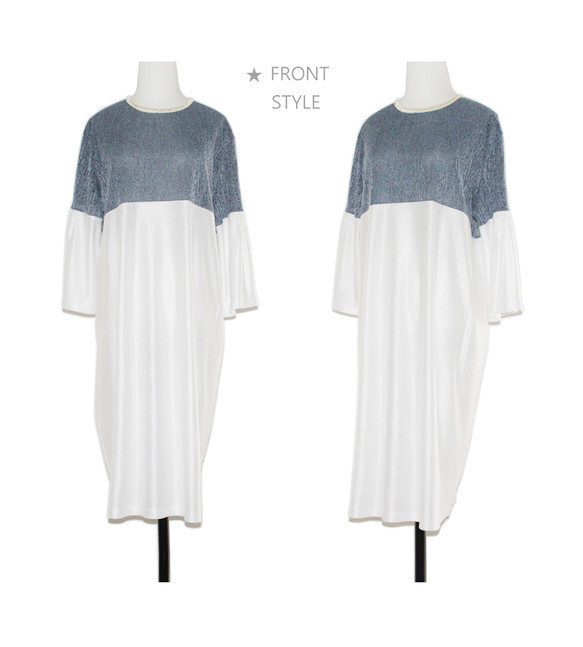 コクーン シルエット ギャザー お袖 ドレス (ネイビーtype) ワンピース ウルオイ･レン+ 通販｜Creema(クリーマ) 2190895