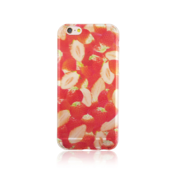 iPhone6/6s いちご柄 クリアソフトケース マット調 iPhoneケース・カバー hawkeye 通販 1664387｜Creema ...