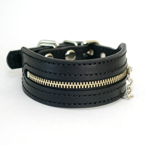 ミニピンイタグレ用幅広革首輪G2_Zipper リード・首輪 extraheavy 通販 1678029｜Creema(クリーマ)