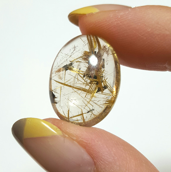 ゴールドルチルクォーツ★ルースタンブルNo19 天然石 虹色の星 通販 3044130｜Creema(クリーマ)