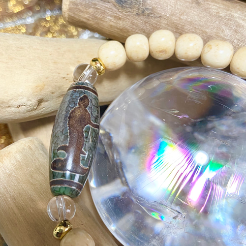 開光☆双観音天珠 ブレスレット dzi * ΚΑйON * 通販 9919159 開光☆双観音天珠 ブレスレット dzi * ΚΑйON * 通販 9919159