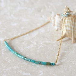 ターコイズのラインブレスレット｜turquoise B ブレスレット UN*DEUX 通販｜Creema(クリーマ) 5458760