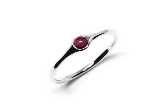 深紅のガーネットSVミニマムリング【Pio by Parakee】garnet minimum ring 指輪・リング PioParakee ...
