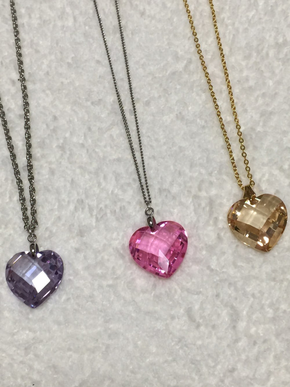 ハートスワロフスキーネックレス ネックレス・ペンダント アンちゃん 通販｜Creema(クリーマ) 1784586