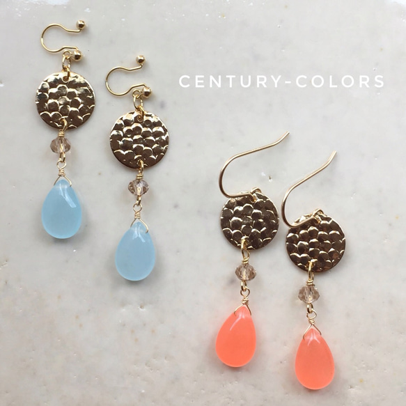 【New!!】(14kgf)オータムシェルのティアドロップピアス ピアス（フック・チェーン） nOmka『ノムカ』 通販 4445465｜Creema(クリーマ)