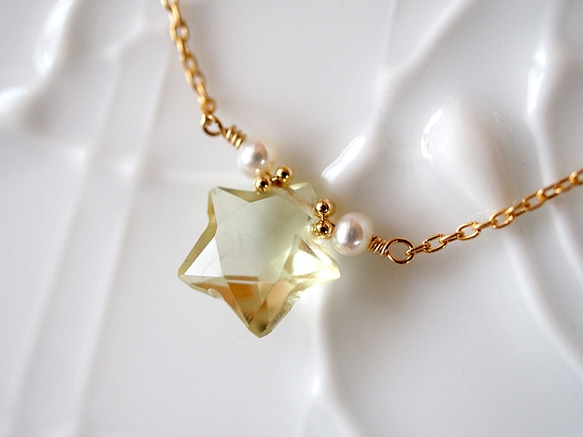 【ご予約商品】レモンクォーツの星ネックレス☆k14gf ネックレス・ペンダント Asaka 通販｜Creema(クリーマ) 3963409
