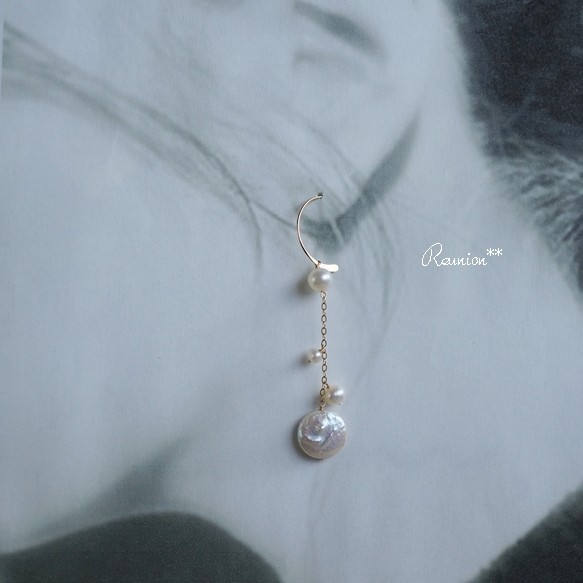 コインパールピアス 14KGF ピアス（その他） petit la reve 通販 12305278｜Creema(クリーマ)