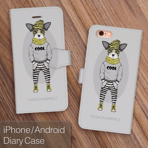 おしゃれなフレンチブルドッグ iPhone13 12 SE 11 Max XR XS 8 7 Android 手帳 iPhoneケース・カバー ...