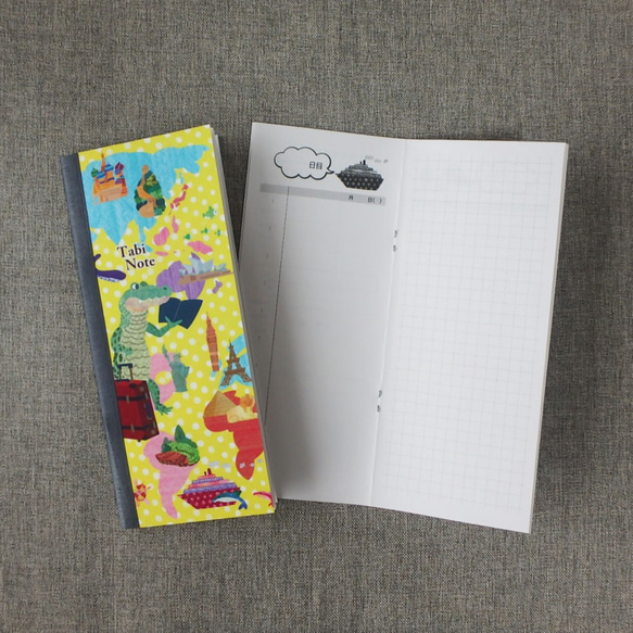 【50%OFF!!】Tabi Note《旅するワニ》 ノート COMO-design 通販 11220243｜Creema(クリーマ)