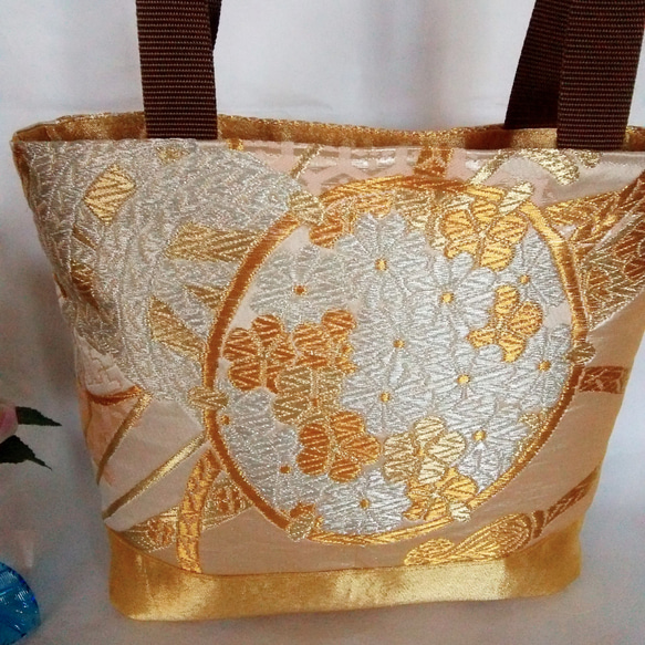 琳和 和風 織物金線銀線手提げパック トートバッグ 琳和和風 通販 1451266｜Creema(クリーマ)