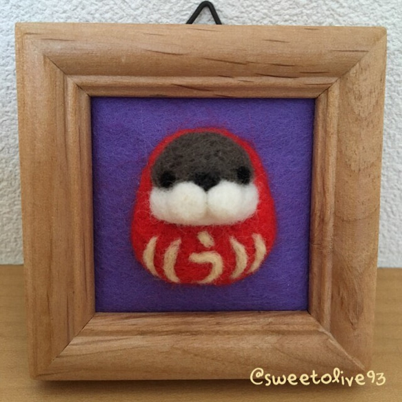 額入りうちょだるま（紫） タペストリー・壁掛け Sweet Olive 通販 1928403｜Creema(クリーマ)