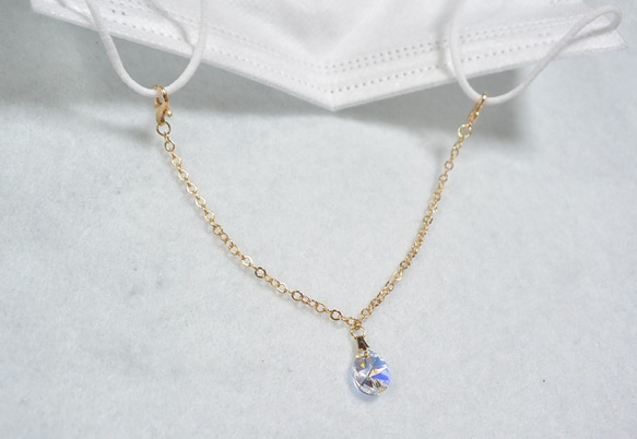 【送料無料】スワロフスキーしずくのシンプルマスクフック マスクアクセサリー febfac 通販 9808646｜Creema(クリーマ)