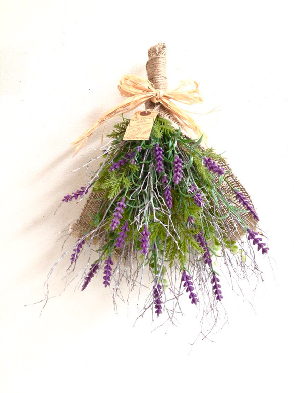 【再販】ラベンダーのスワッグ 約43㎝ アートフラワー olivier 通販 5124252｜Creema(クリーマ)