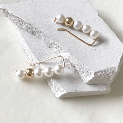 2way 14kg twinkle pearl clip straight イヤークリップ イヤーカフ クリップピアス ピアス（その他） f accessory 通販 10038608 ...