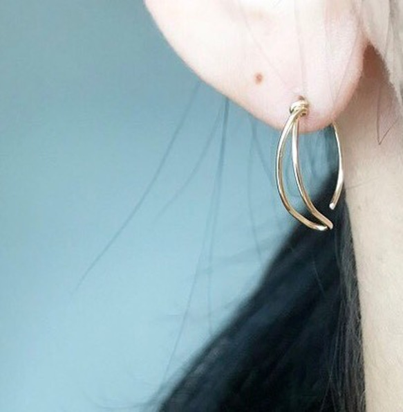 14kgf drop hoop small フープピアス ピアス（フープ） f accessory 通販 4680634｜Creema(クリーマ)