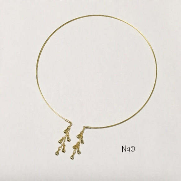 小さなしずくでフリンジのワイヤーチョーカー♪ ネックレス・ペンダント NaOgOn 通販 3685252｜Creema(クリーマ)