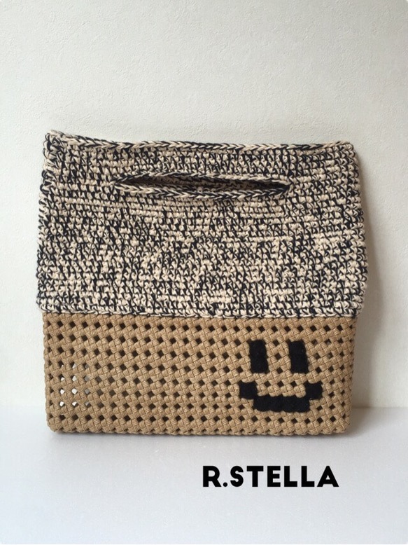 smile☺︎クラッチにも♪トートバッグにも♪2wayのかごバッグ☺︎クラフト かごバッグ R.Stella 通販｜Creema(クリーマ ...